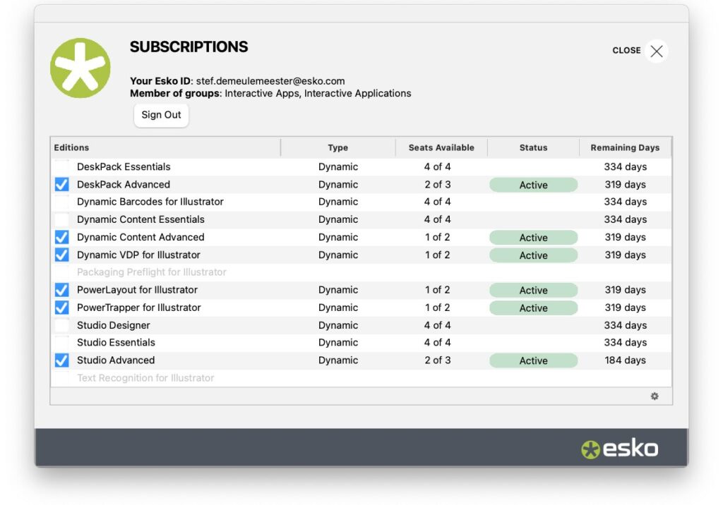 Esko 25.07 What's New